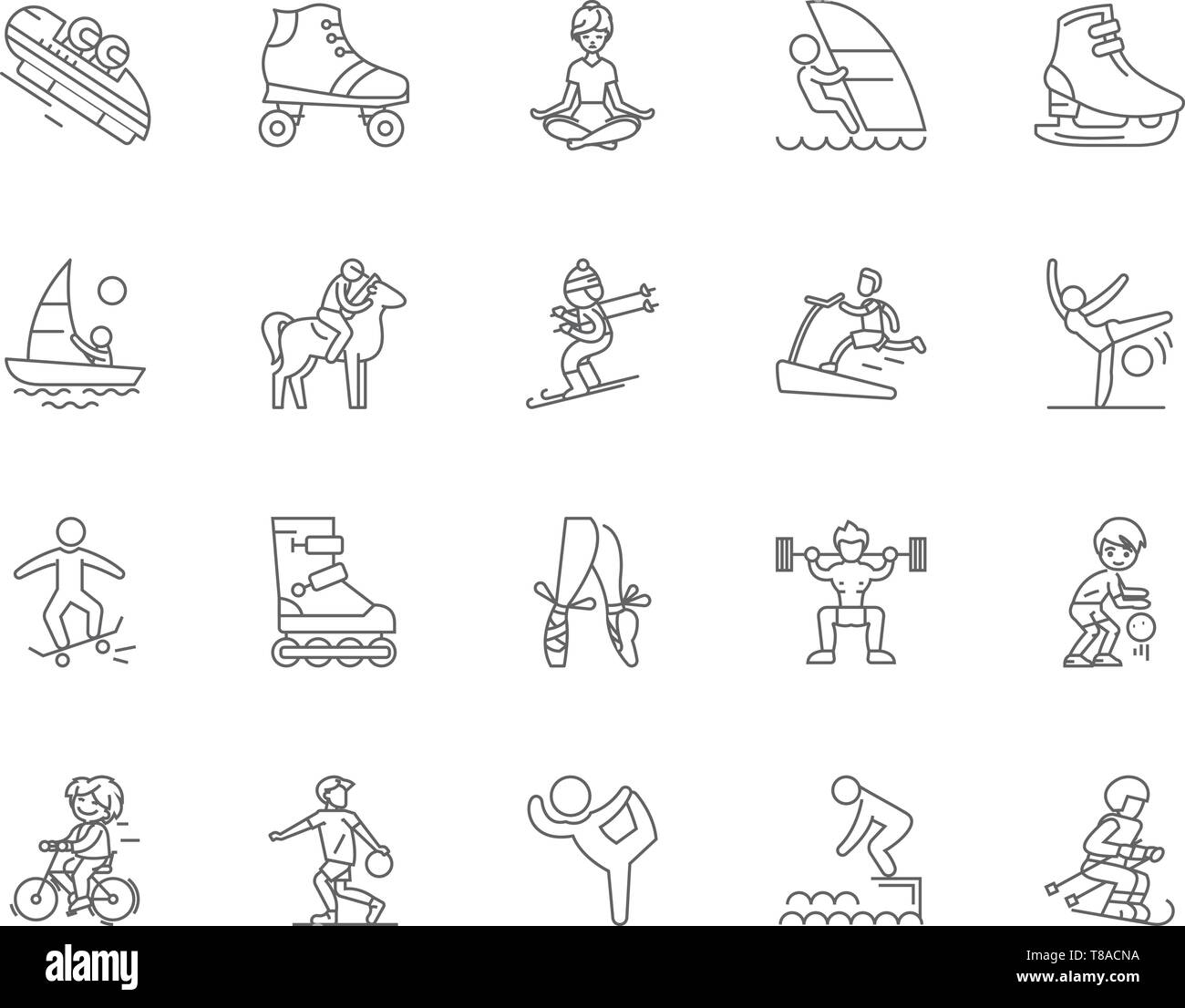 Balance line icons, signs, vector set, outline illustration concept ...