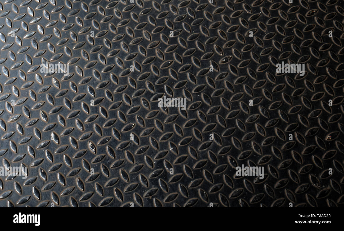 Metal floor plate with diamond steel pattern, metal sheet texture ...