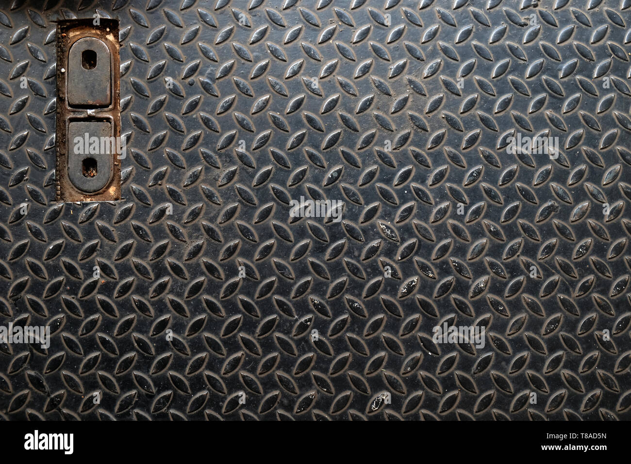 Metal floor plate with diamond steel pattern, metal sheet texture ...