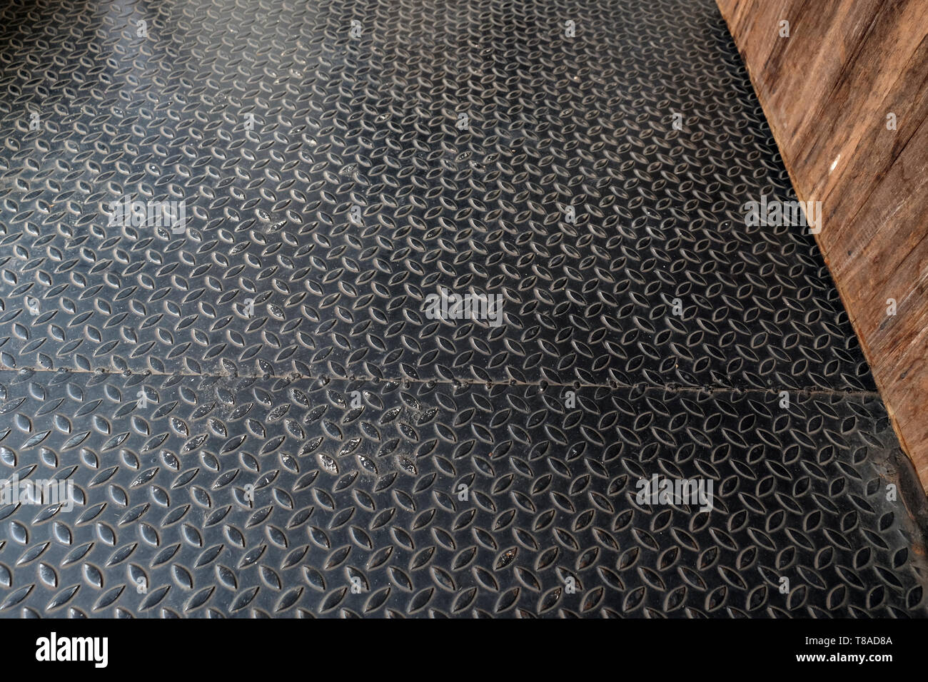 Metal floor plate with diamond steel pattern, metal sheet texture ...