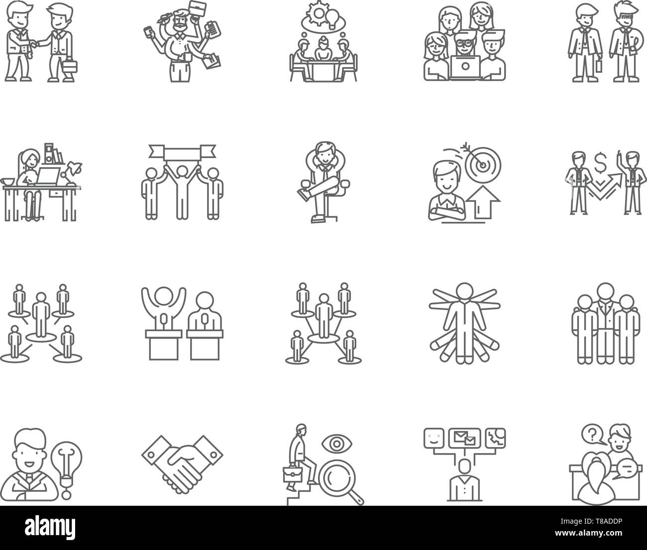 Coaching expert outline icons hi-res stock photography and images - Alamy