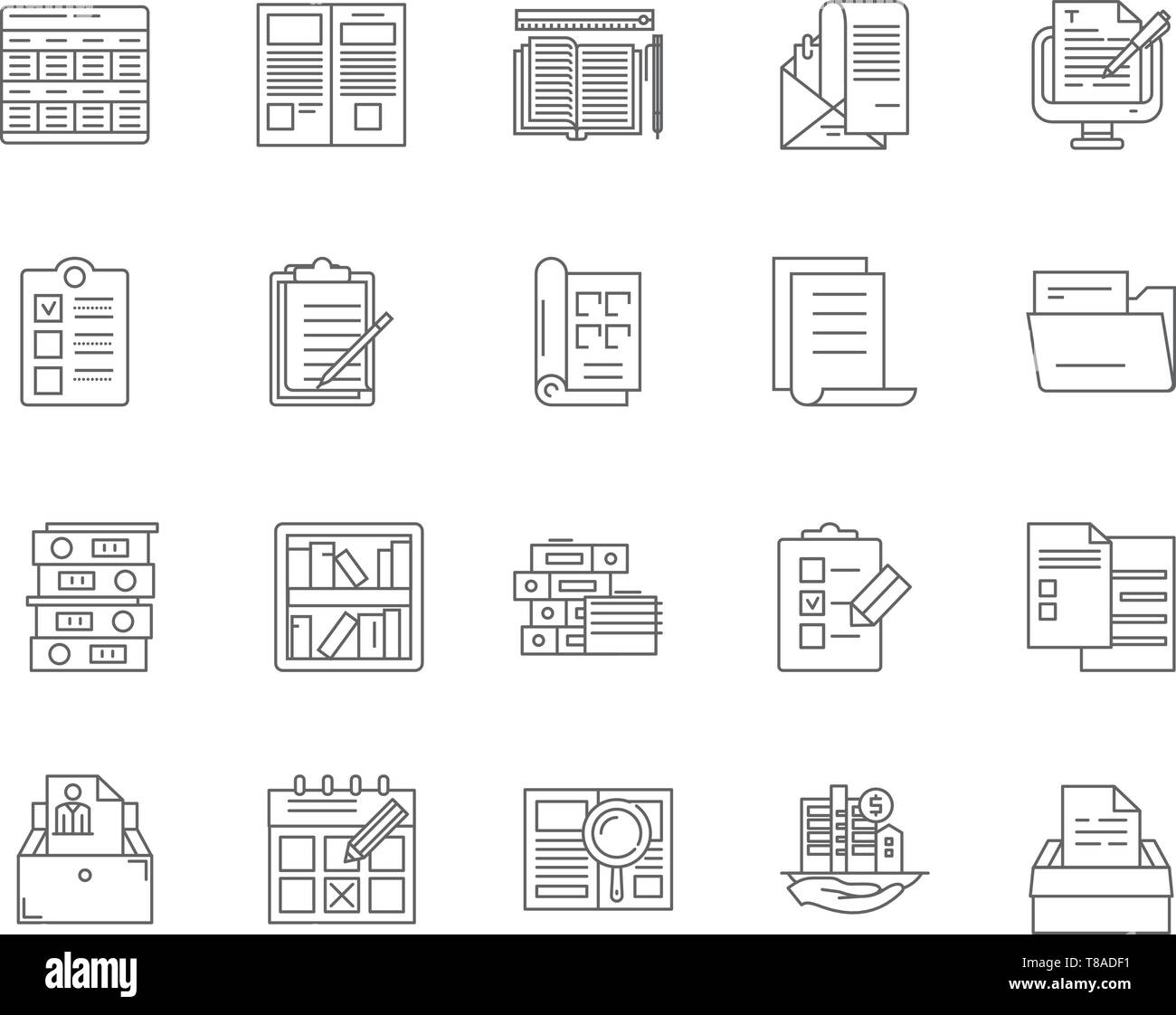 Business directory line icons, signs, vector set, outline illustration ...