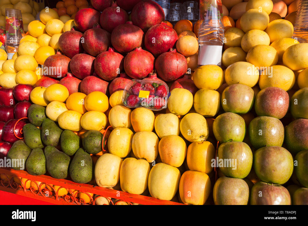 Juice stall in Marrakesh. Marrakesh, Marrakesh-Safi, Morocco Stock ...
