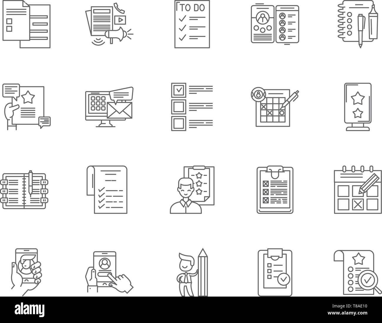 Category line icons, signs, vector set, outline illustration concept ...