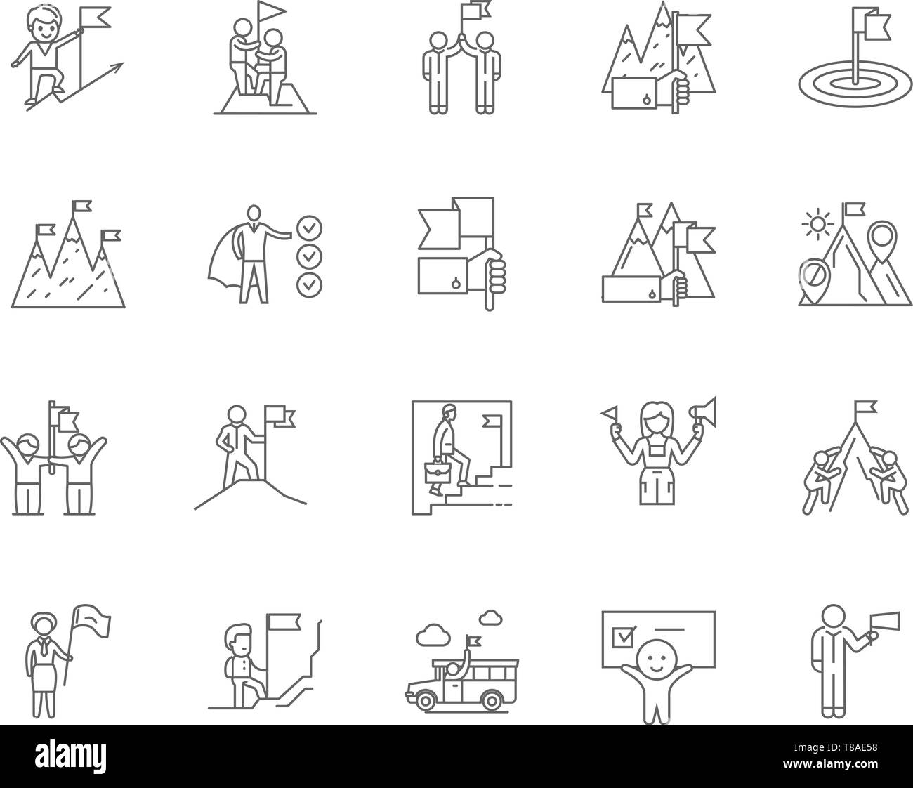 Checkbox line icons, signs, vector set, outline illustration concept ...