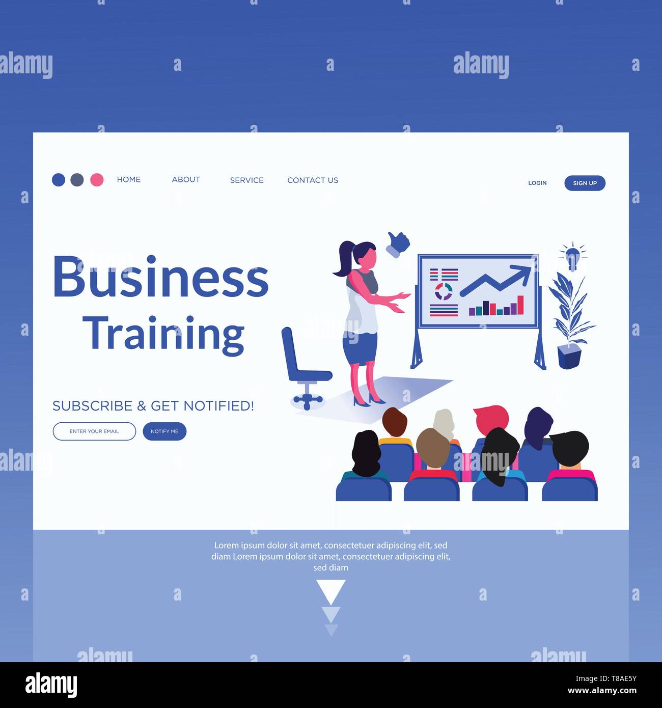 Landing page illustration hi-res stock photography and images - Alamy