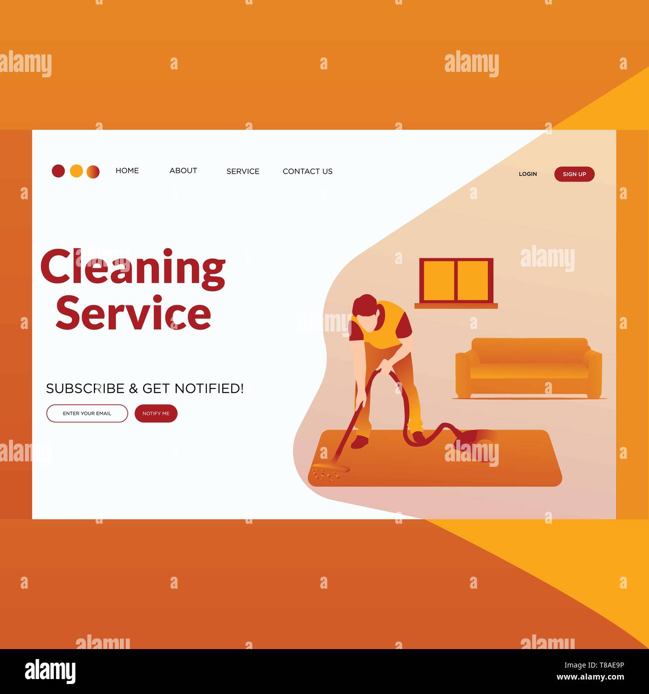 Cleaning banner mop banner template hi-res stock photography and images ...
