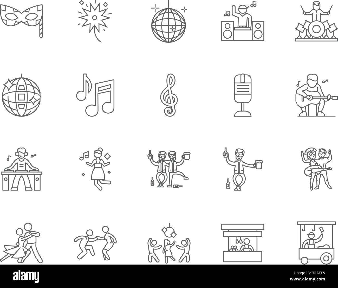 Clubs line icons, signs, vector set, outline illustration concept Stock ...
