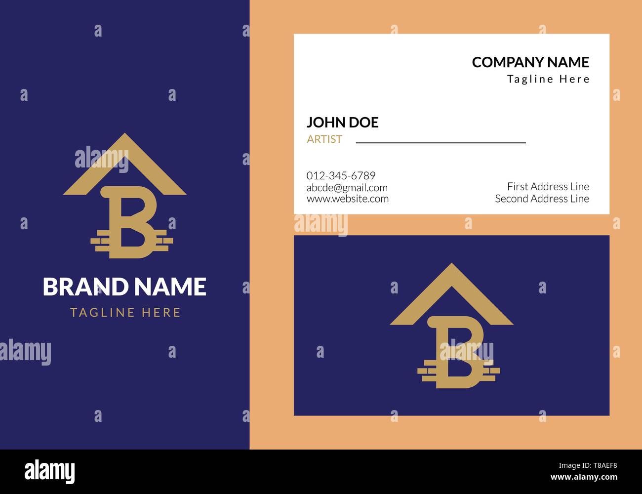 Letter B Real Estate Logo Design - Real estate Stock Vector Image & Art ...