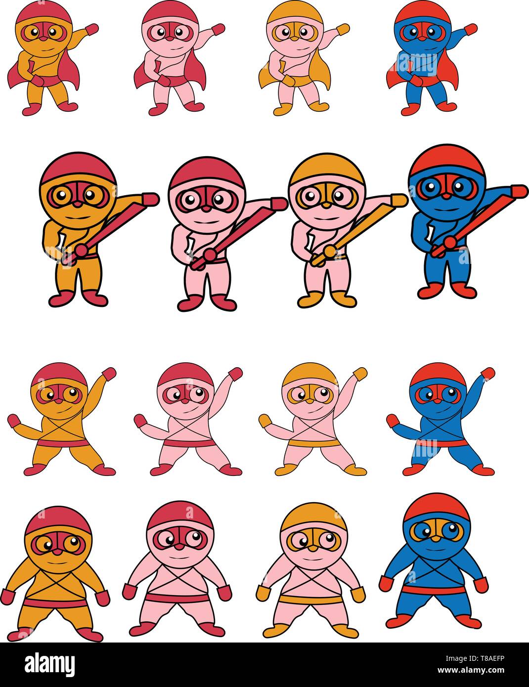 Superhero character Set Vector illustration design Stock Vector Image ...