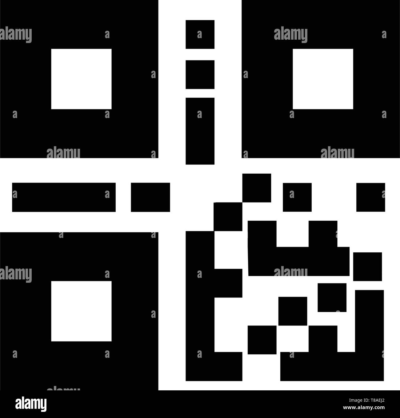 QR code, Bar code icon- vector editable QR code, Bar code icon for ...