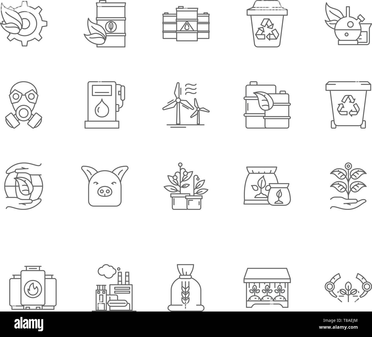 Commodity brokers line icons, signs, vector set, outline illustration ...