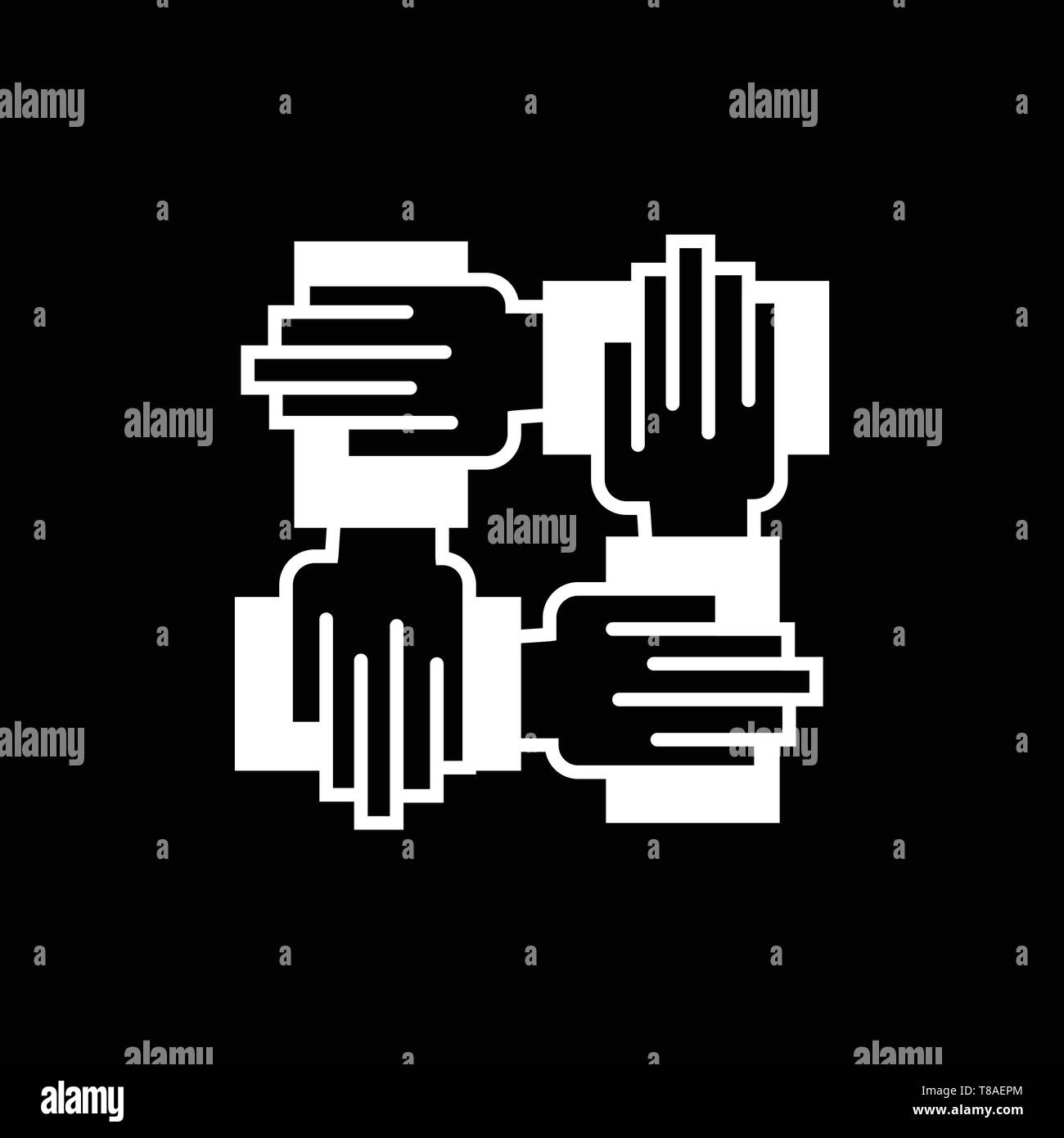 Cooperation icon Black and White Stock Photos & Images - Alamy