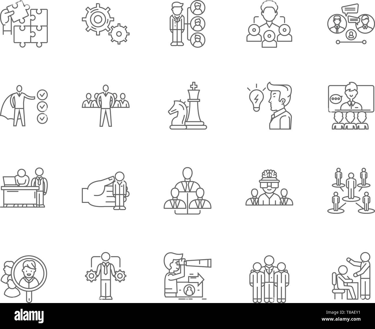 Control line icons, signs, vector set, outline illustration concept ...
