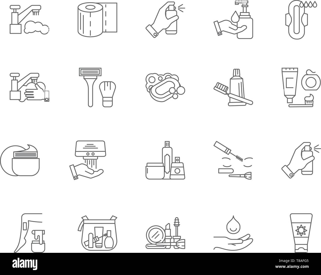 Day care services line icons, signs, vector set, outline illustration ...