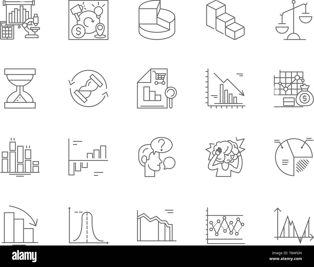 Decrease line icons, signs, vector set, outline illustration concept Stock Vector Image & Art ...