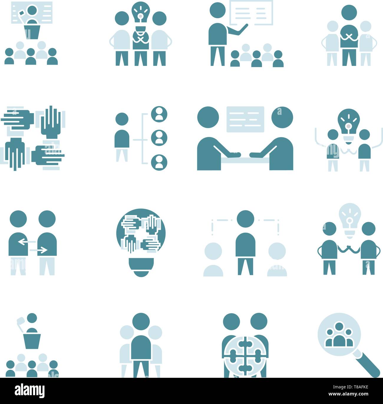 Simple Set of Team Work icon. vector flat sign symbol Stock Vector ...