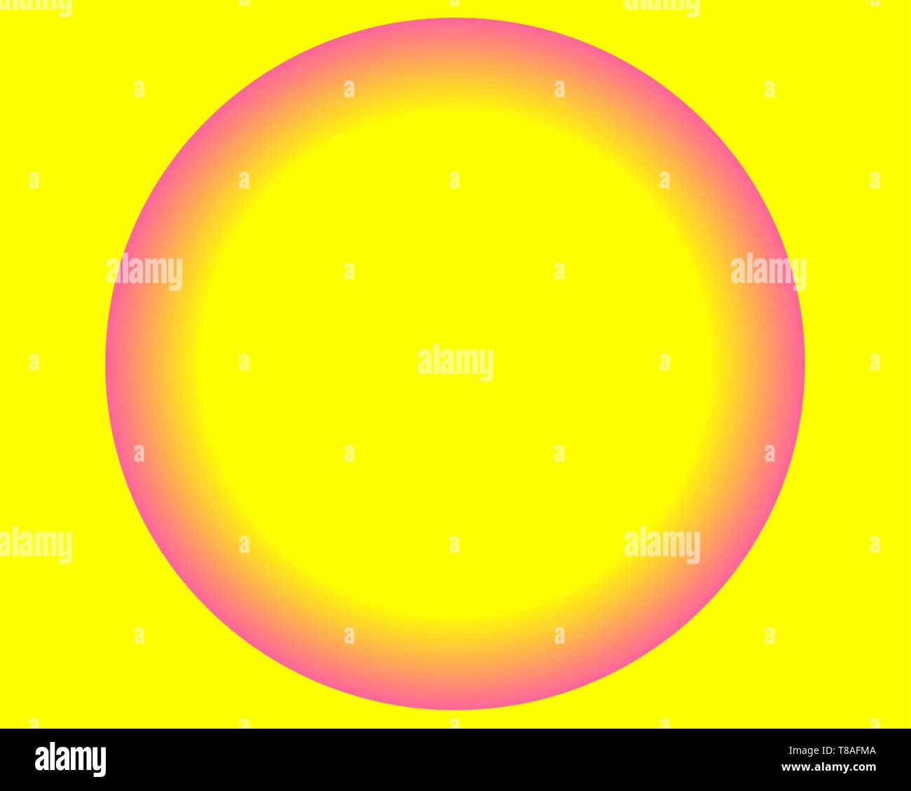 bright neon yellow pink circle ball on white background Stock Vector ...