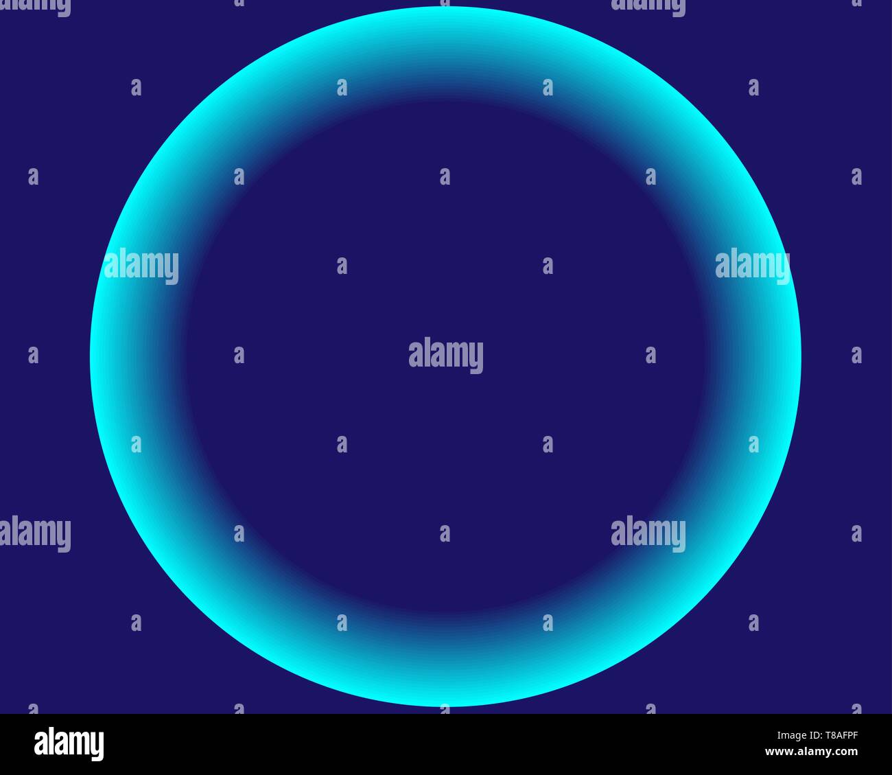 bright neon blue circle ball on white background Stock Vector Image ...