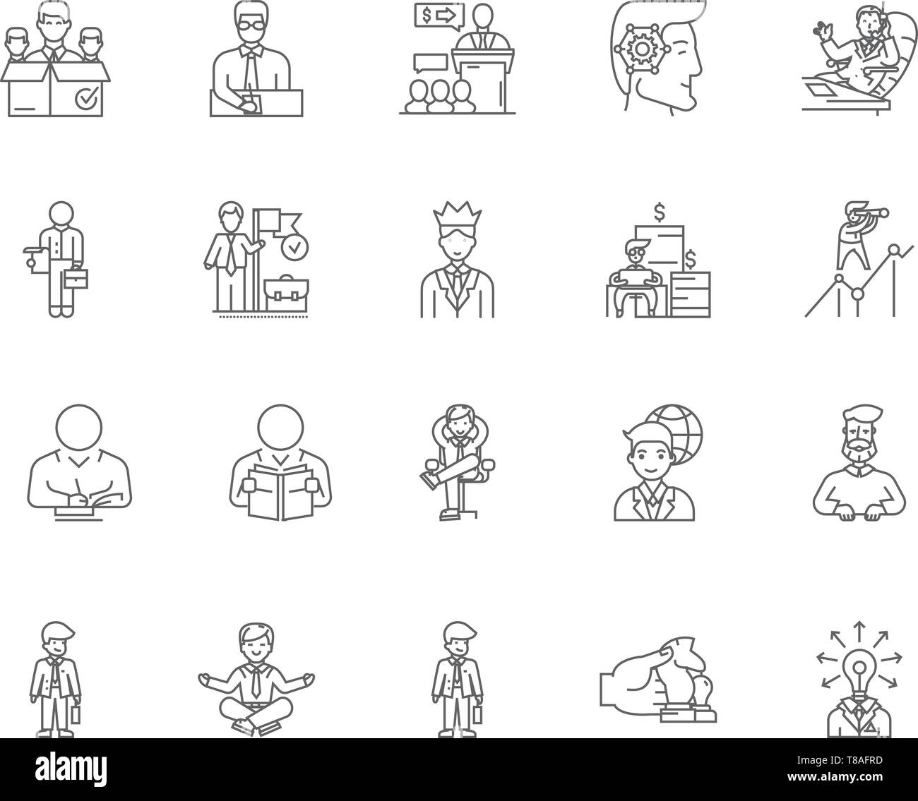 Directors line icons, signs, vector set, outline illustration concept ...