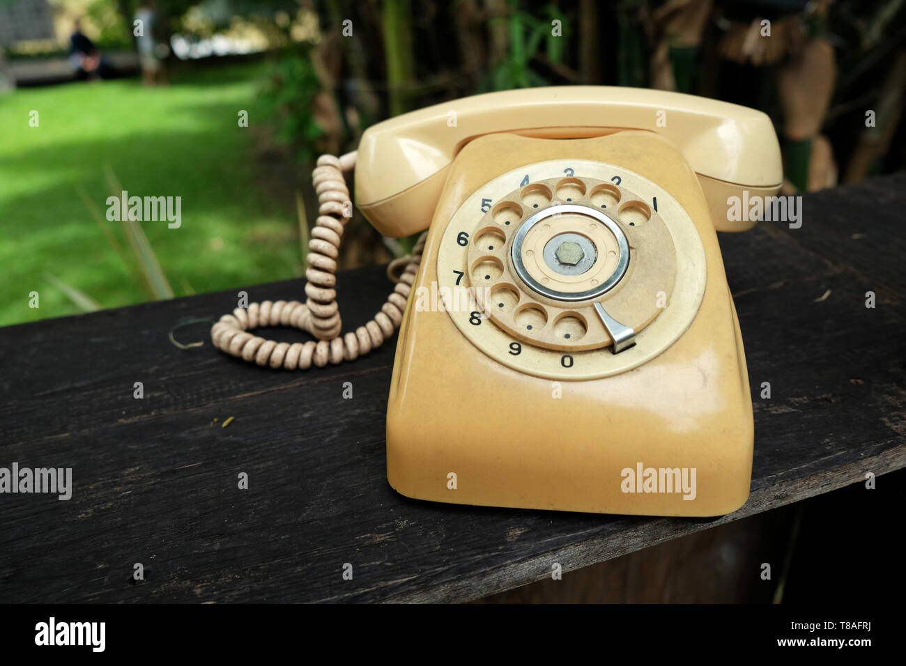Old black telephone, Retro, vintage telephone Stock Photo - Alamy