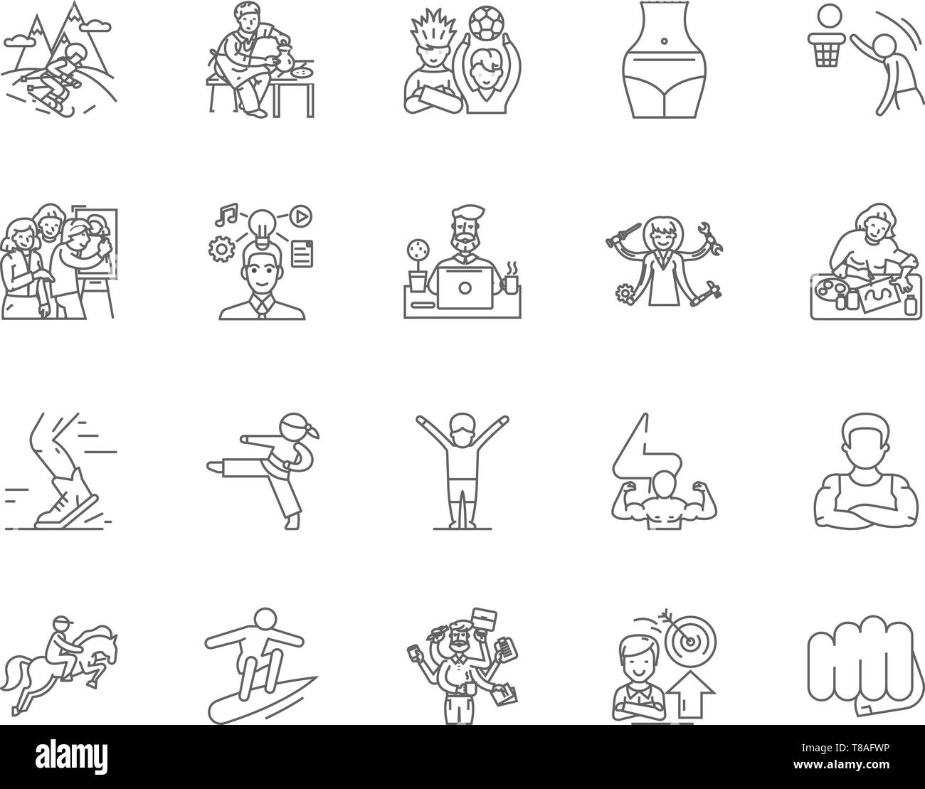Do it yourself line icons, signs, vector set, outline illustration ...