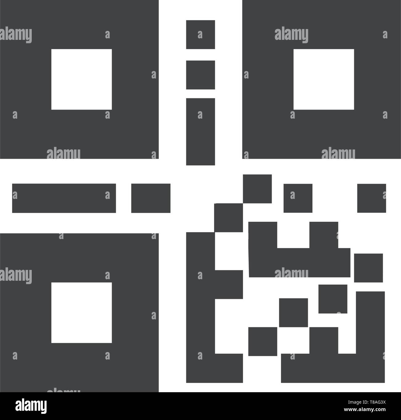 QR code, Bar code icon- vector editable QR code, Bar code icon for ...