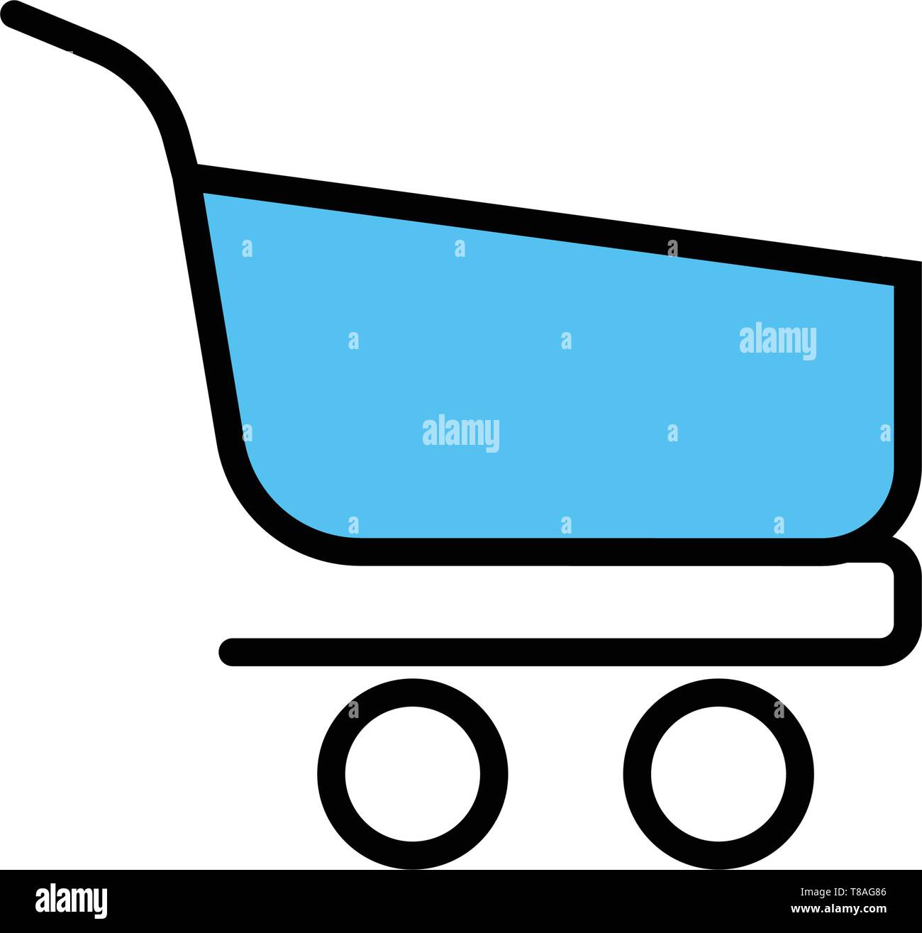 shopping cart icon- vector editable shopping cart icon for website or ...