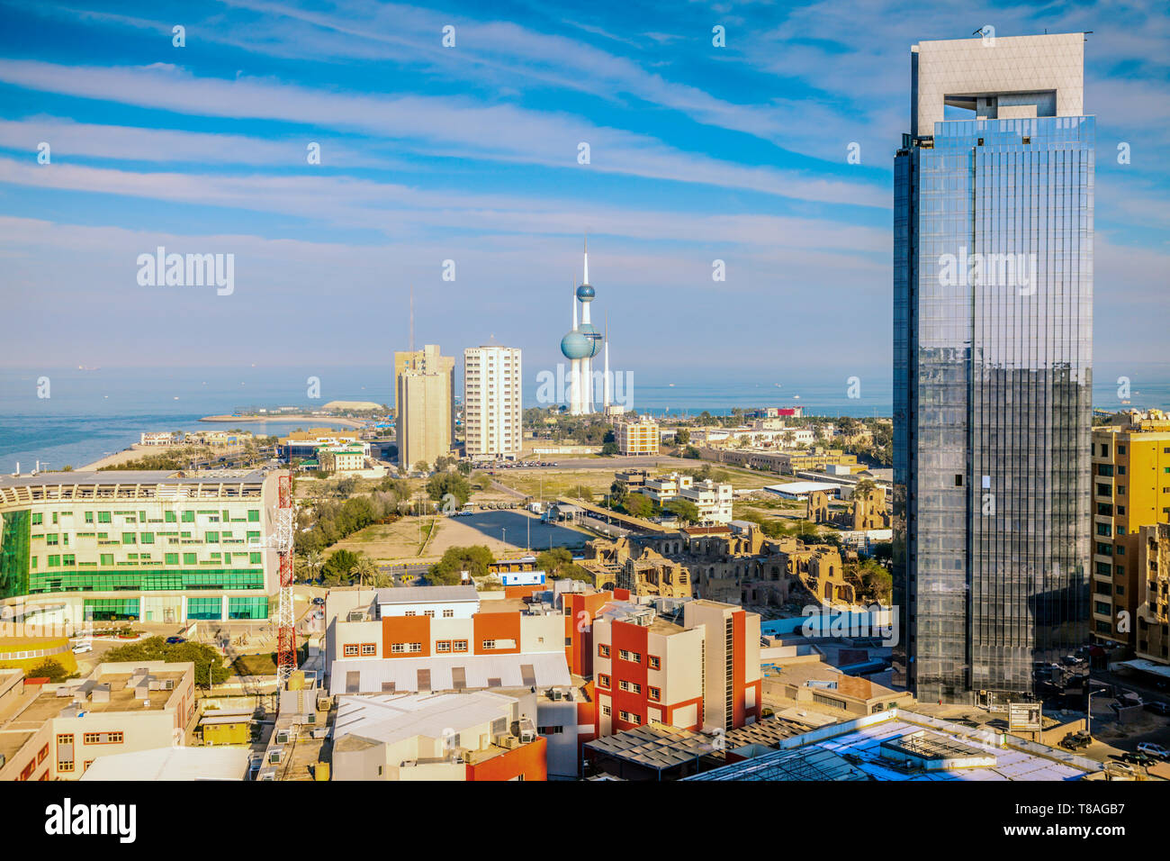 Kuwait Towers in Kuwait City. Kuwait City, Kuwait Stock Photo - Alamy