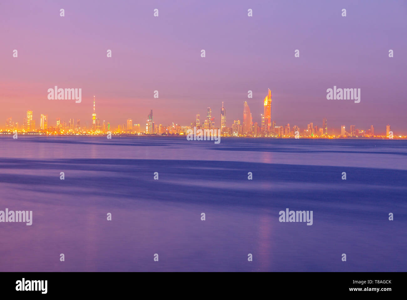 Architecture of Kuwait City seen at sunrise. Kuwait City, Kuwait Stock ...