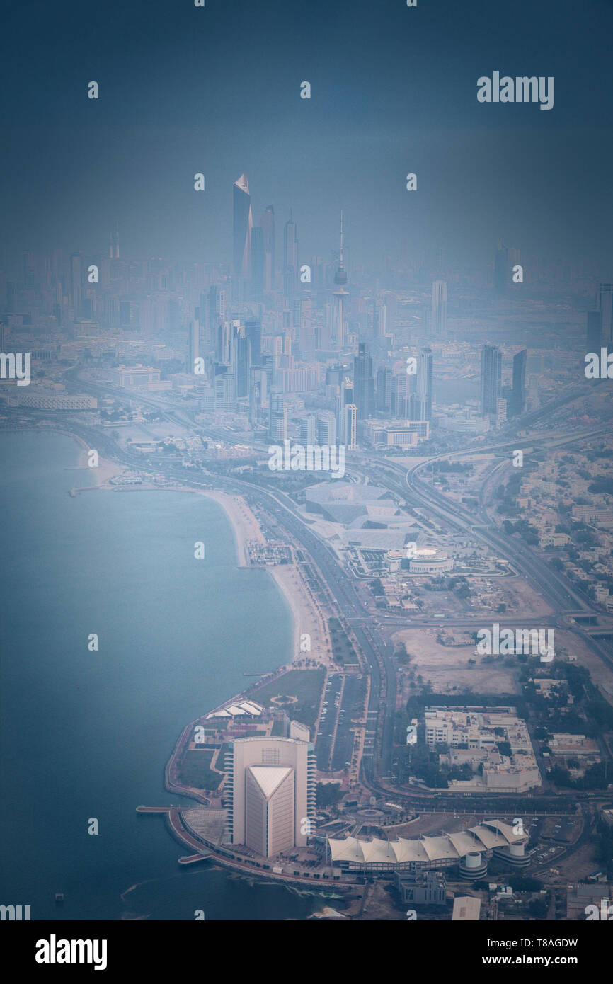 Aerial panorama of Kuwait City. Kuwait City, Kuwait Stock Photo - Alamy