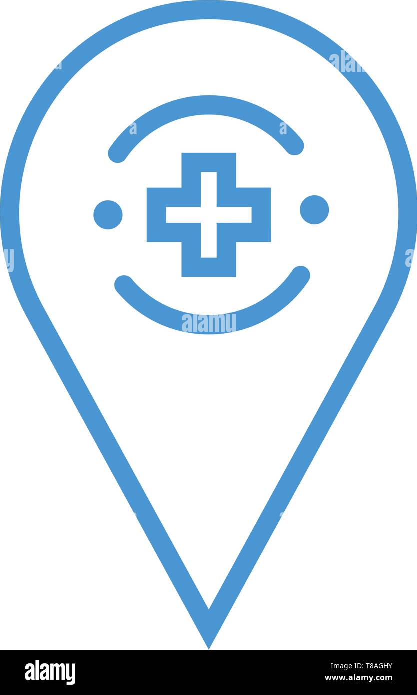 location icon- health care and medical location vector icon Stock ...
