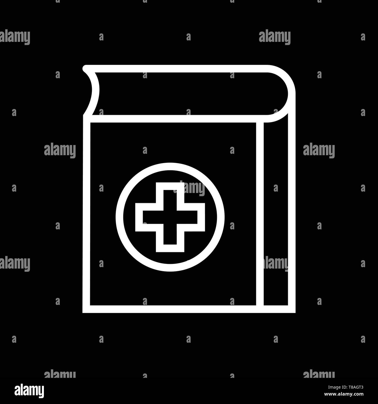 Health and Medical book icon- vector medical book icon for health ...