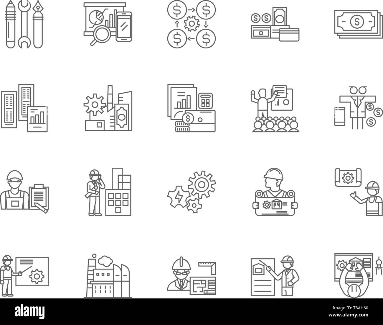 Erp line icons, signs, vector set, outline illustration concept Stock ... Erp line icons, signs, vector set, outline illustration concept Stock ...