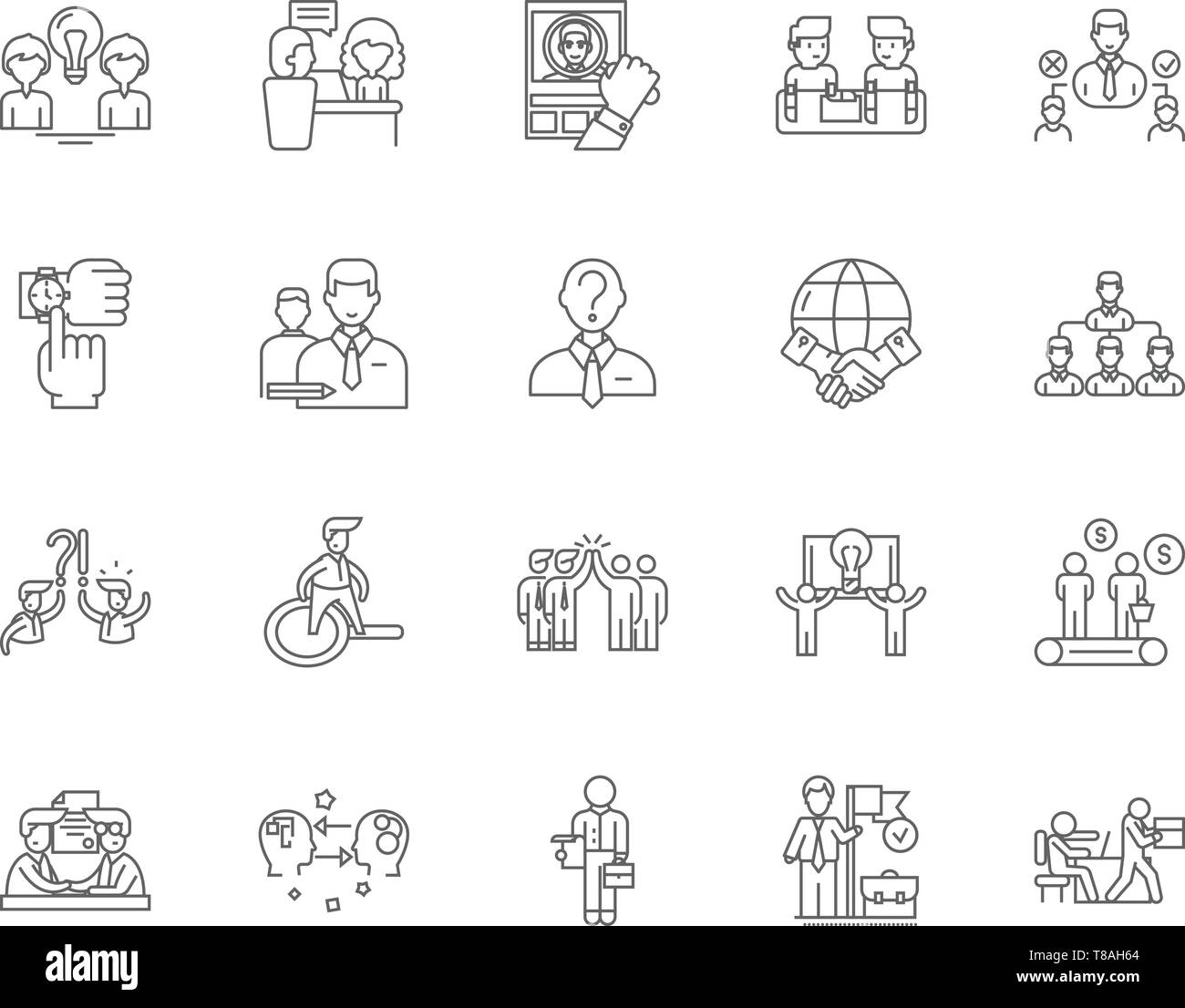 Errand service line icons, signs, vector set, outline illustration ...