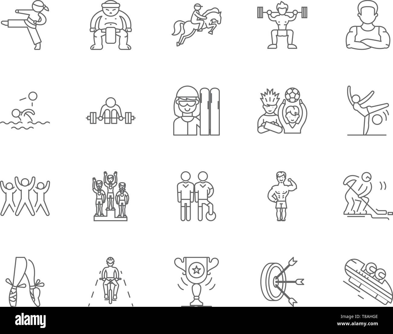 Experience line icons, signs, vector set, outline illustration concept ...
