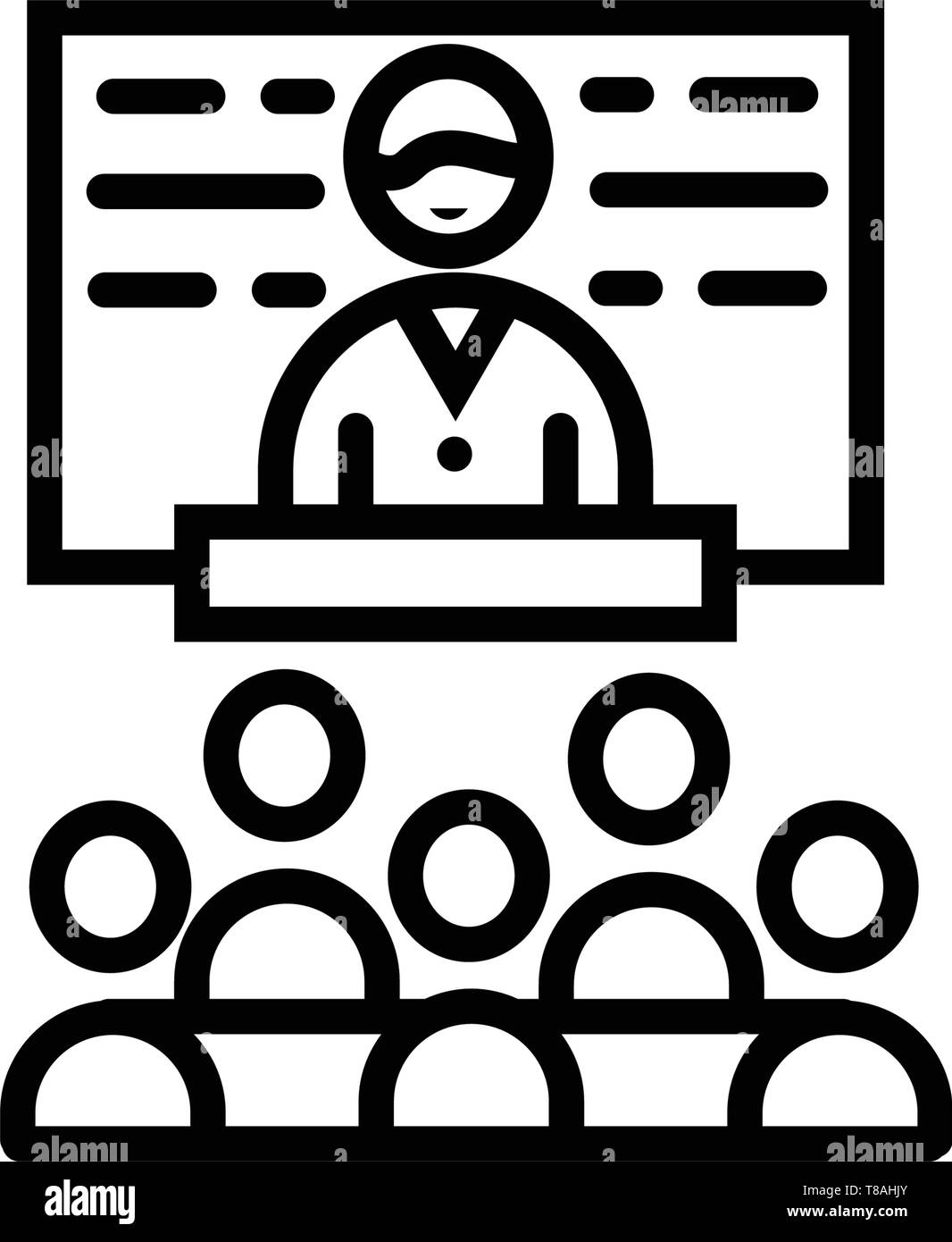 business presentation icon- vector symbol business presentation icon ...