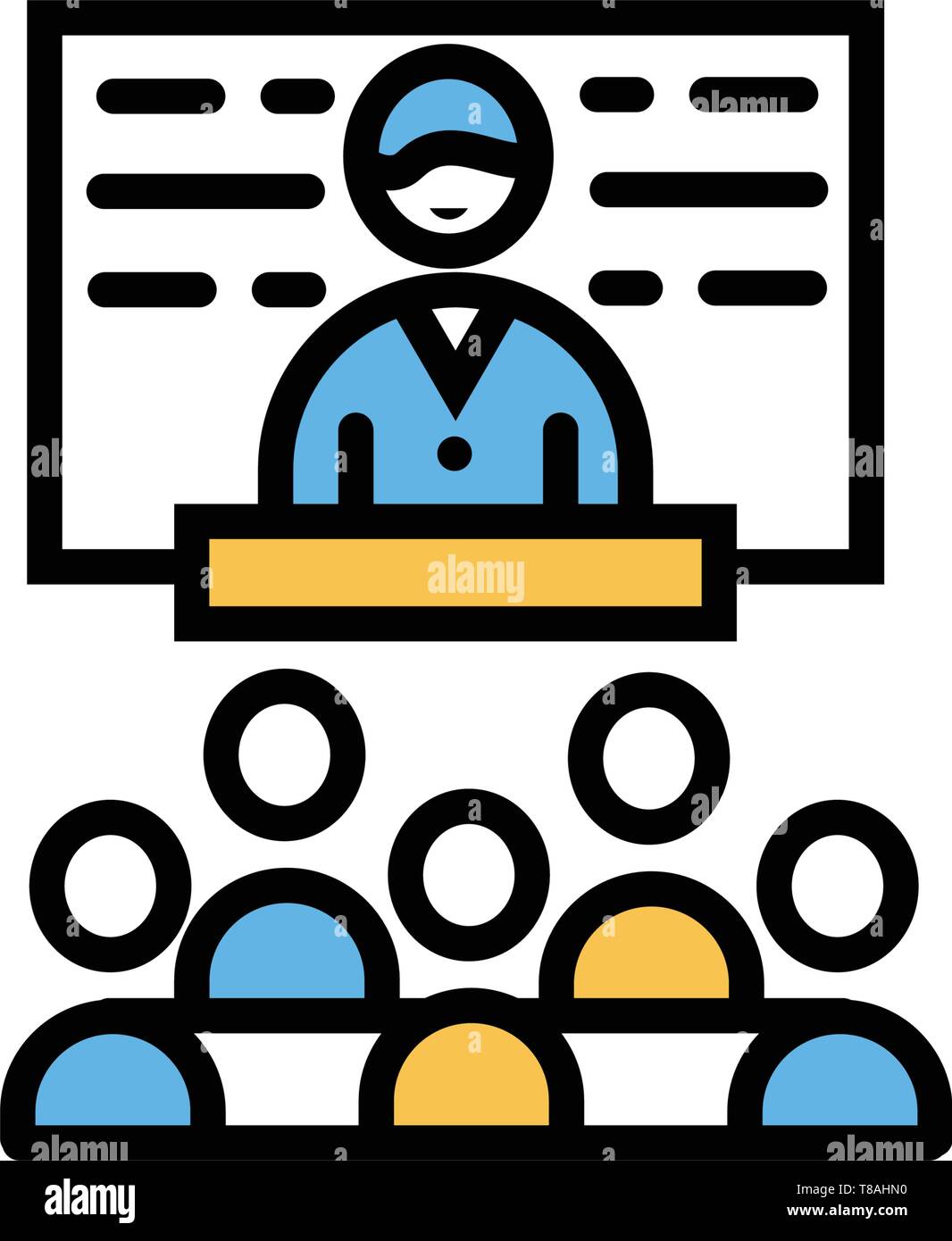 business presentation icon- vector symbol business presentation icon ...