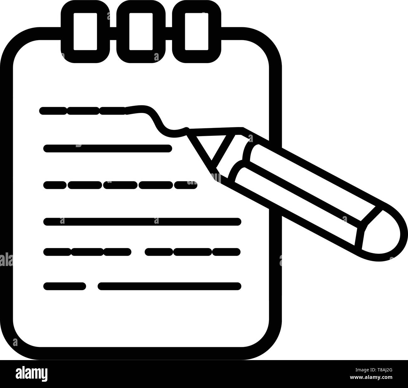Write note icon vector vector symbol Stock Vector Image & Art - Alamy