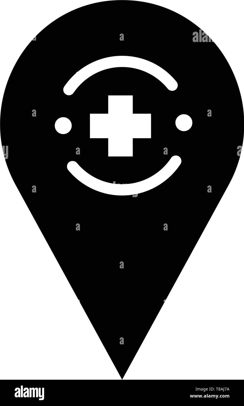 location icon- health care and medical location vector icon Stock ...
