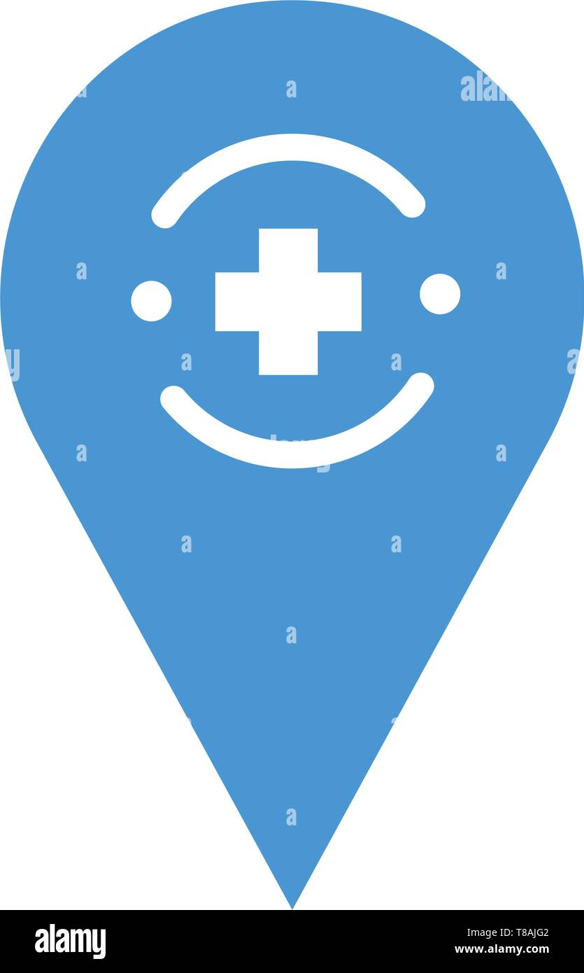 location icon- health care and medical location vector icon Stock ...