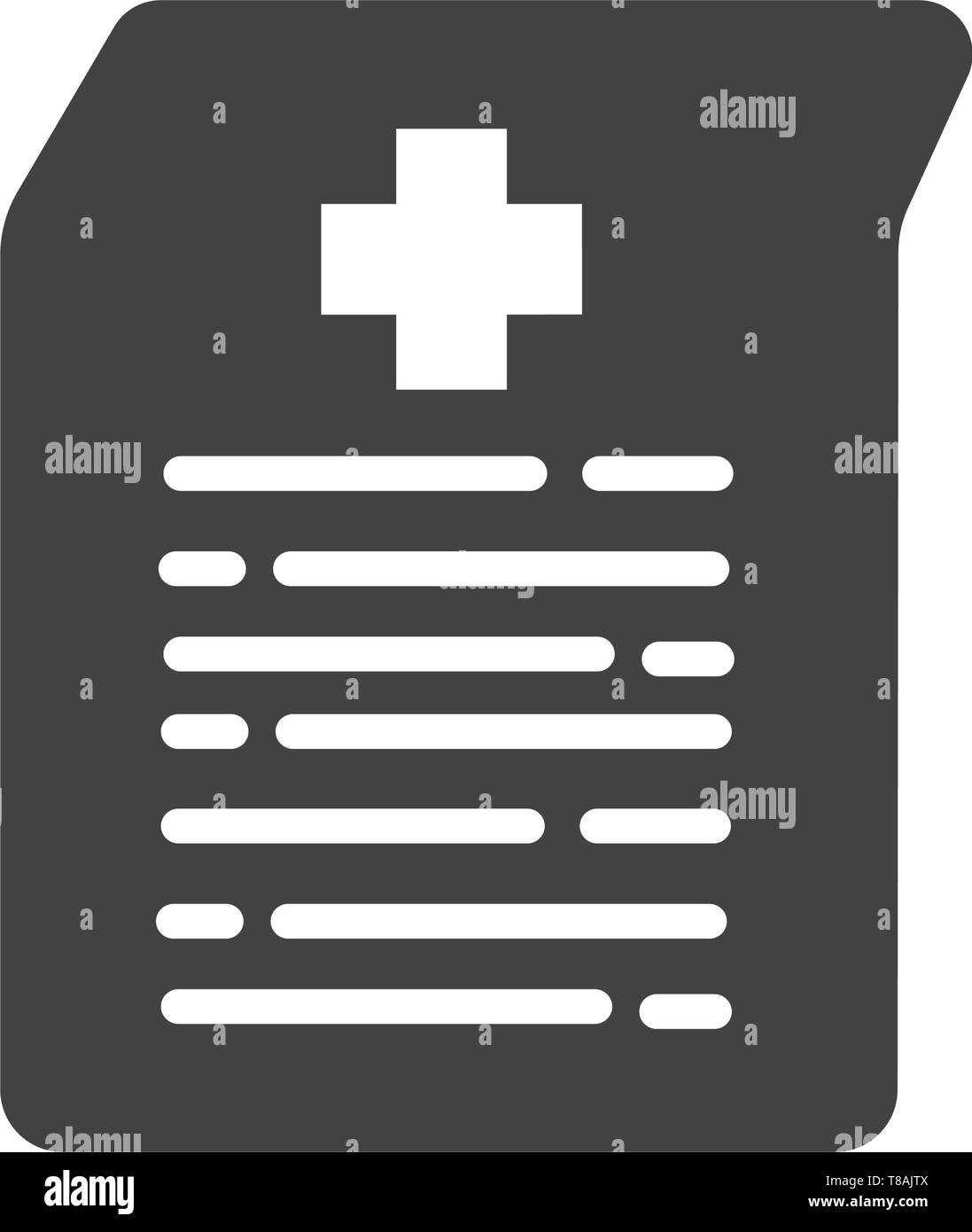 Medical history icon- Medical history vector icon for healthcare or ...