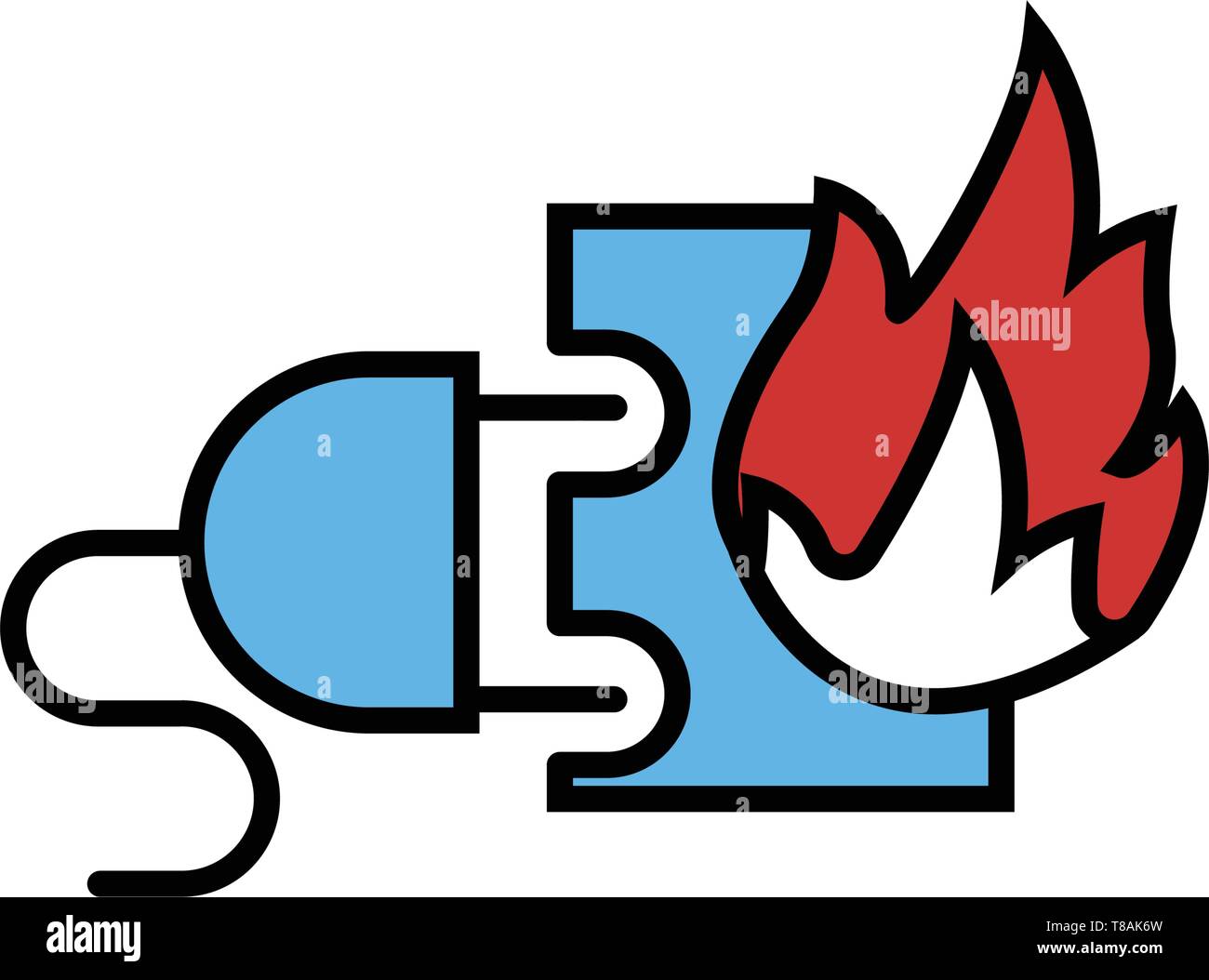 electric fire icon. vector sing symbol Stock Vector Image & Art - Alamy