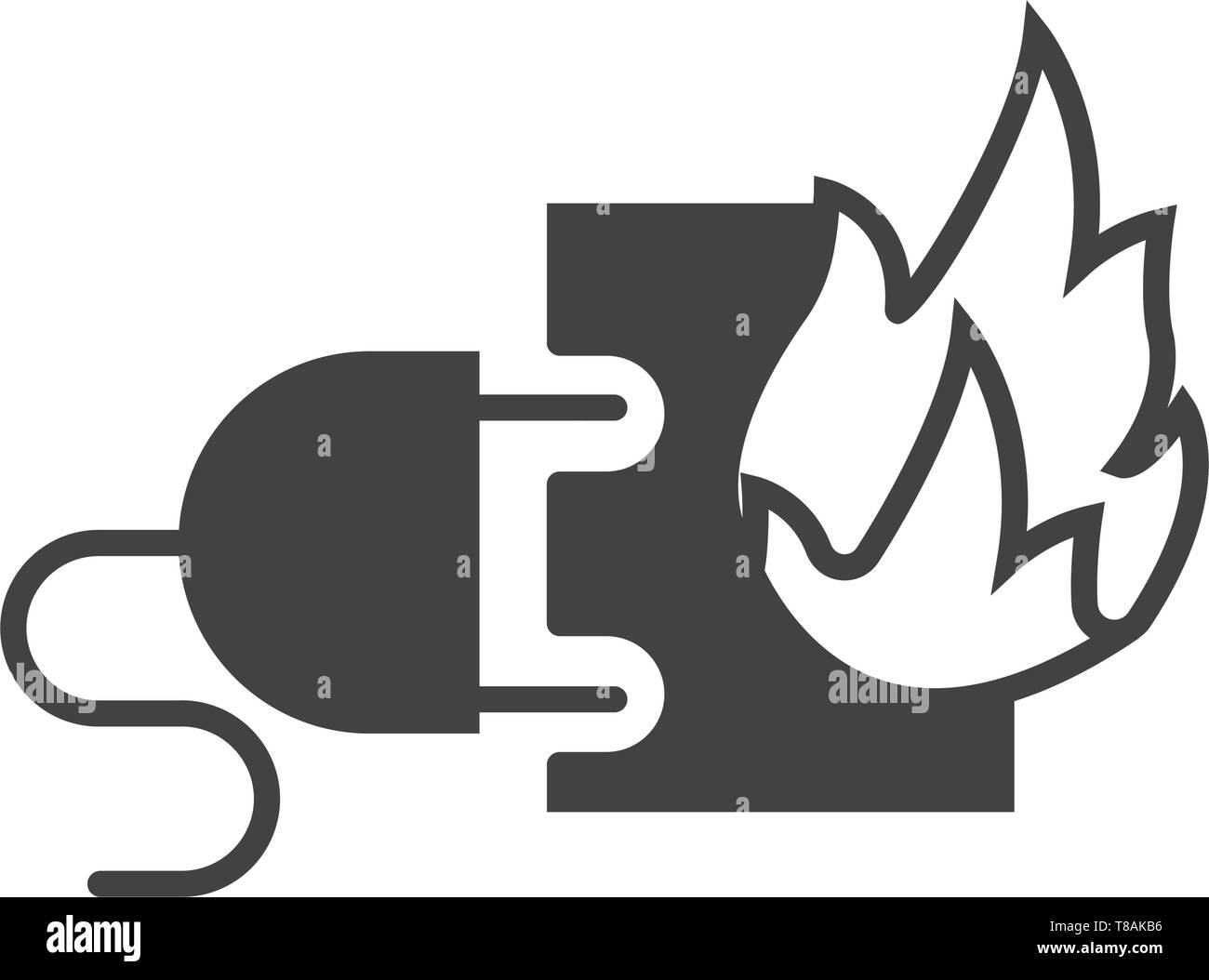 electric fire icon. vector sing symbol Stock Vector Image & Art - Alamy