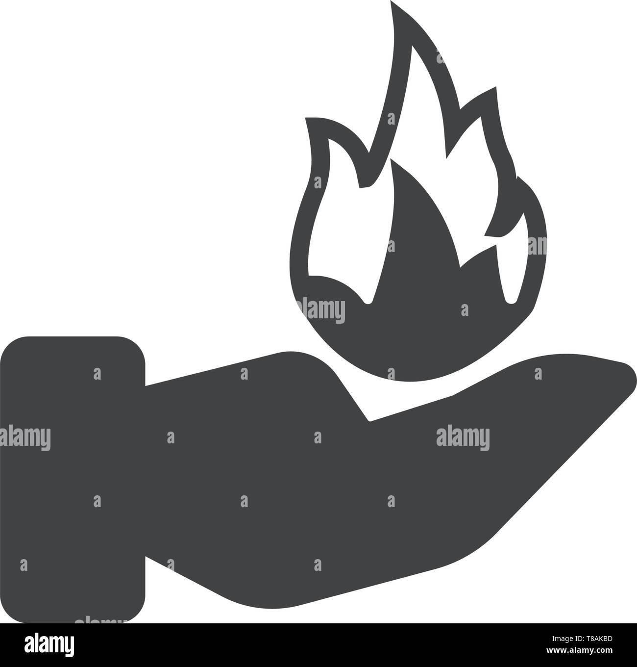 Fire hand icon. vector sign symbol Stock Vector Image & Art - Alamy