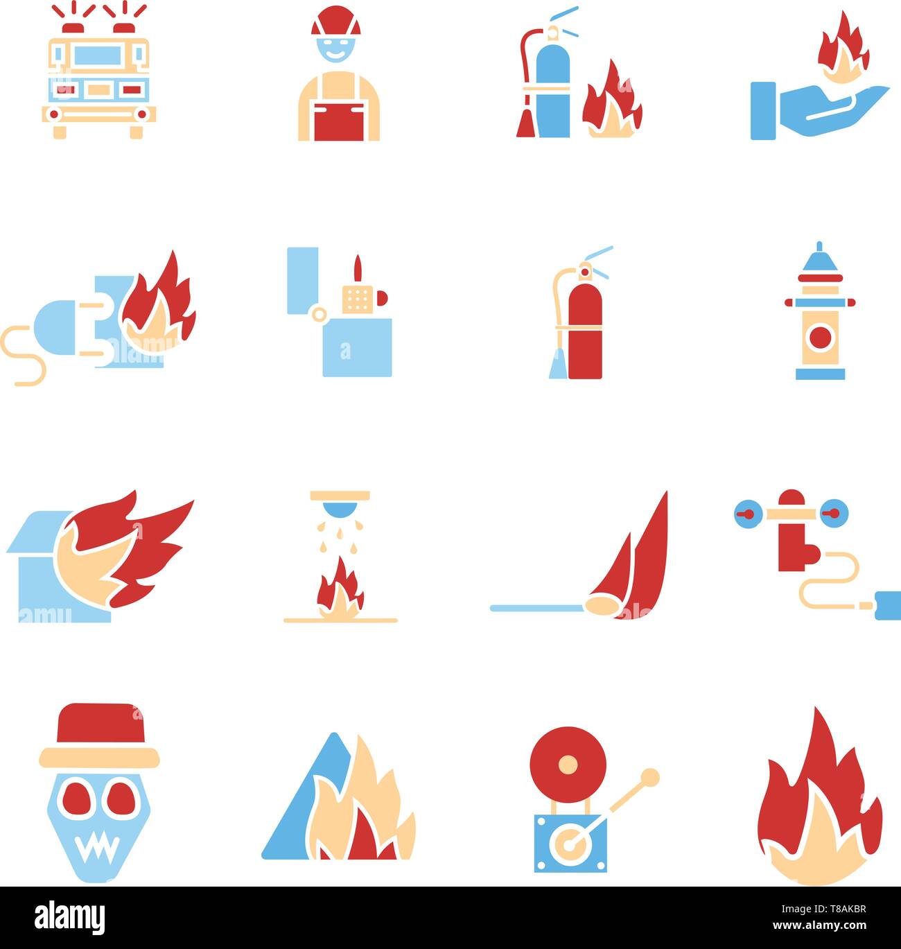 Firefighting car Stock Vector Images - Alamy