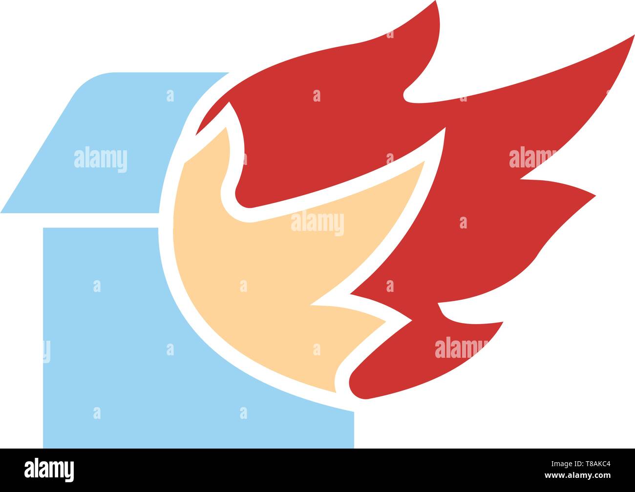 House fire cartoon icon hi-res stock photography and images - Alamy