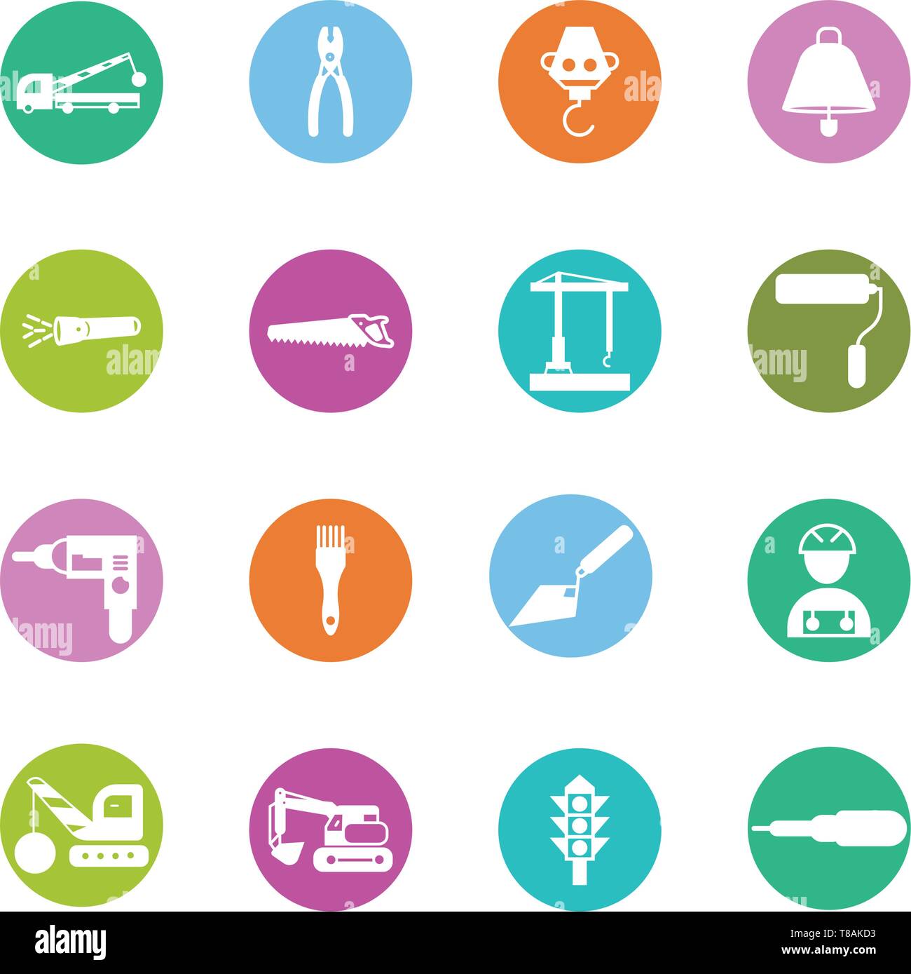 construction sing symbol- vector icon set Stock Vector Image & Art - Alamy