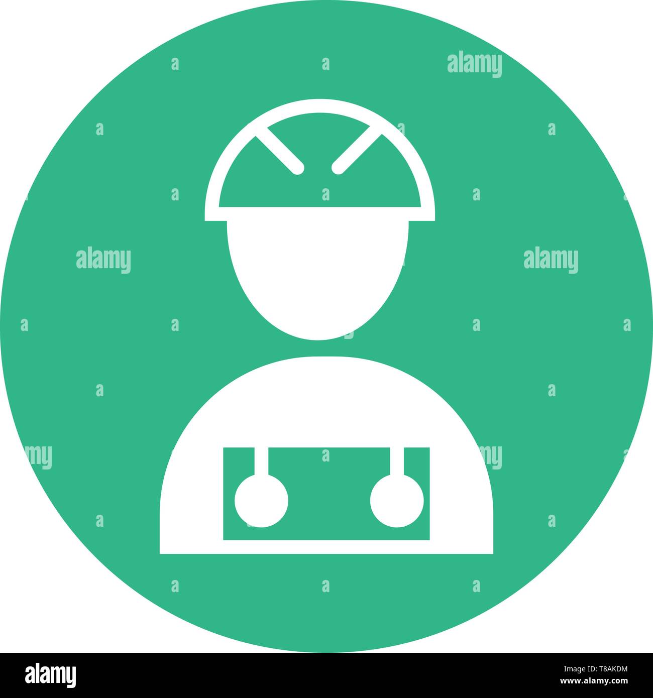 Construction worker icon- vector sign symbol construction worker Stock ...