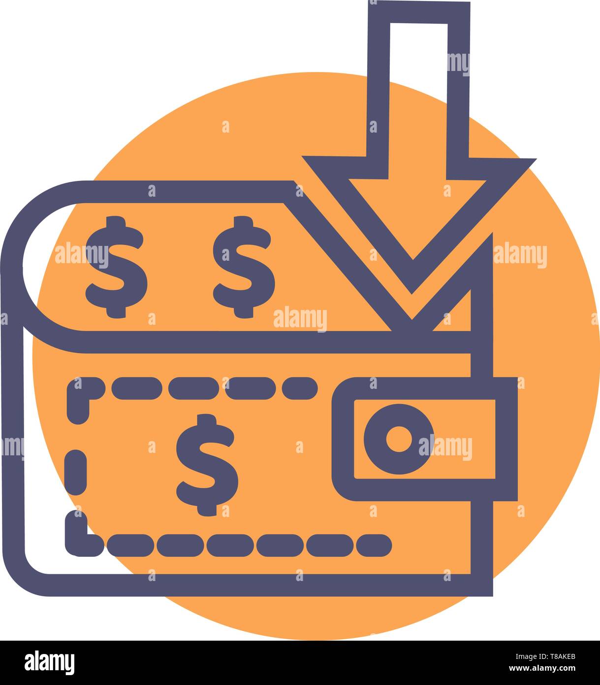 Payment icon. vector perfect Payment icon with money bag and arrow ...